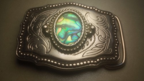 Belt Buckle With Abalone Shell - Made In The USA | eBay