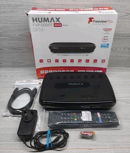 Humax FVP-5000T Freeview Play Recorder 500GB HD TV Smart Box + New ...