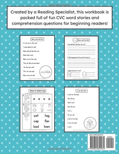 30 Stories for Beginning Readers: CVC Words Book Workbook: Decodable ...