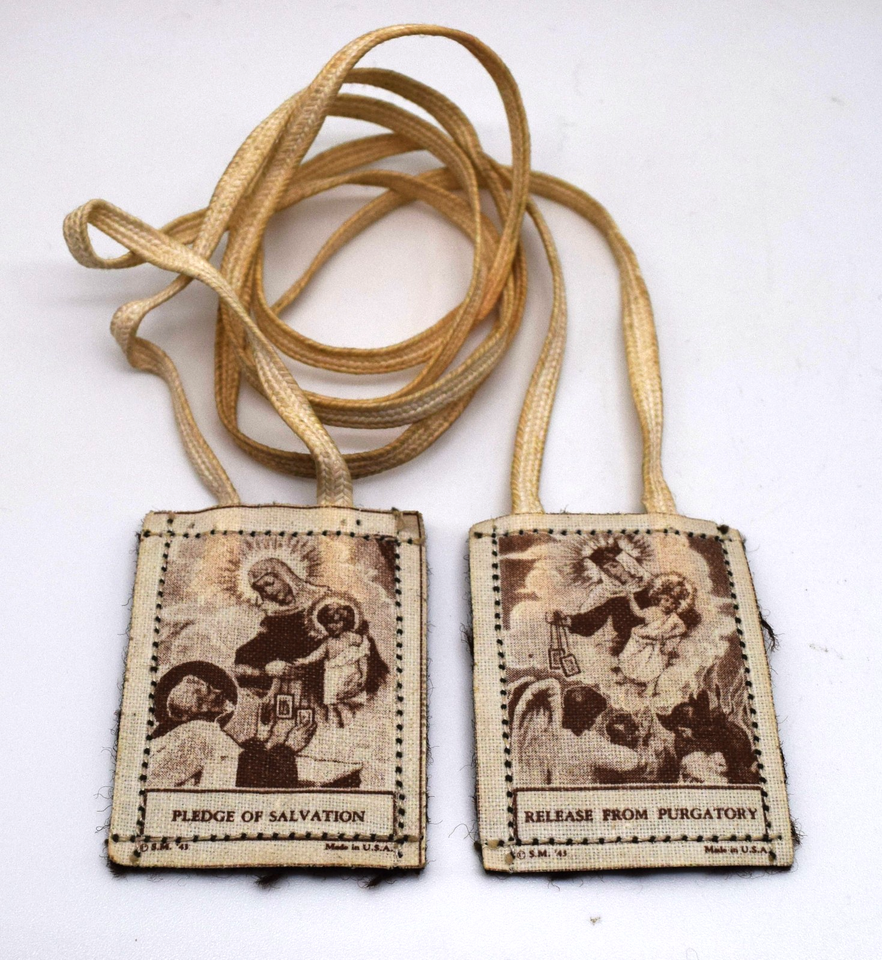 Vintage Religious Catholic Scapulars and Badges | eBay