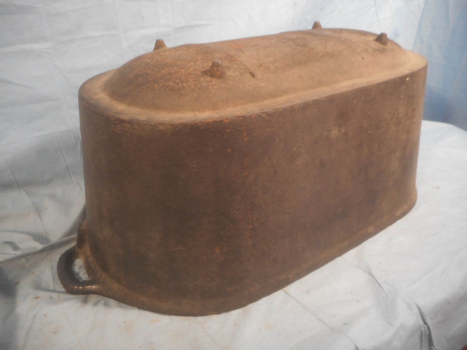 Antique 1800's GATE MARKS Unbranded Cast Iron Oval Shaped 4 Leg Pot/Ham ...