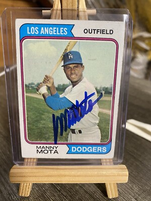Manny Mota Signed 1979 Topps #644 Card Los Angeles Dodgers Auto Hand ...