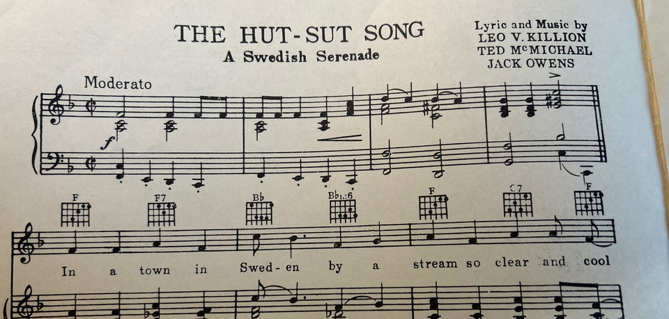 The Hut-Sut Song ~ Swedish Serenade ~ Leo Killion ~ 1941 ~ Piano/Guitar ...
