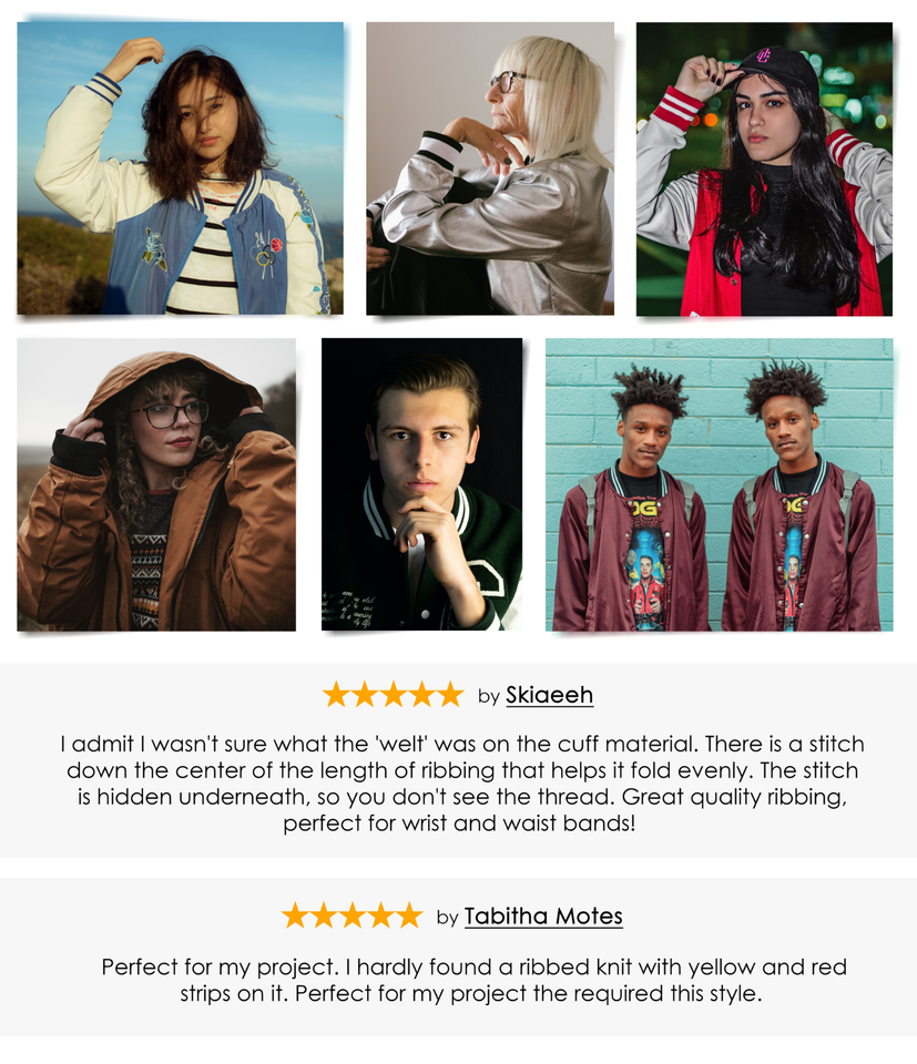 Knit Rib Cuff Waistband,Knitted Trimming Stretch Ribbing,Bomber Jackets ...