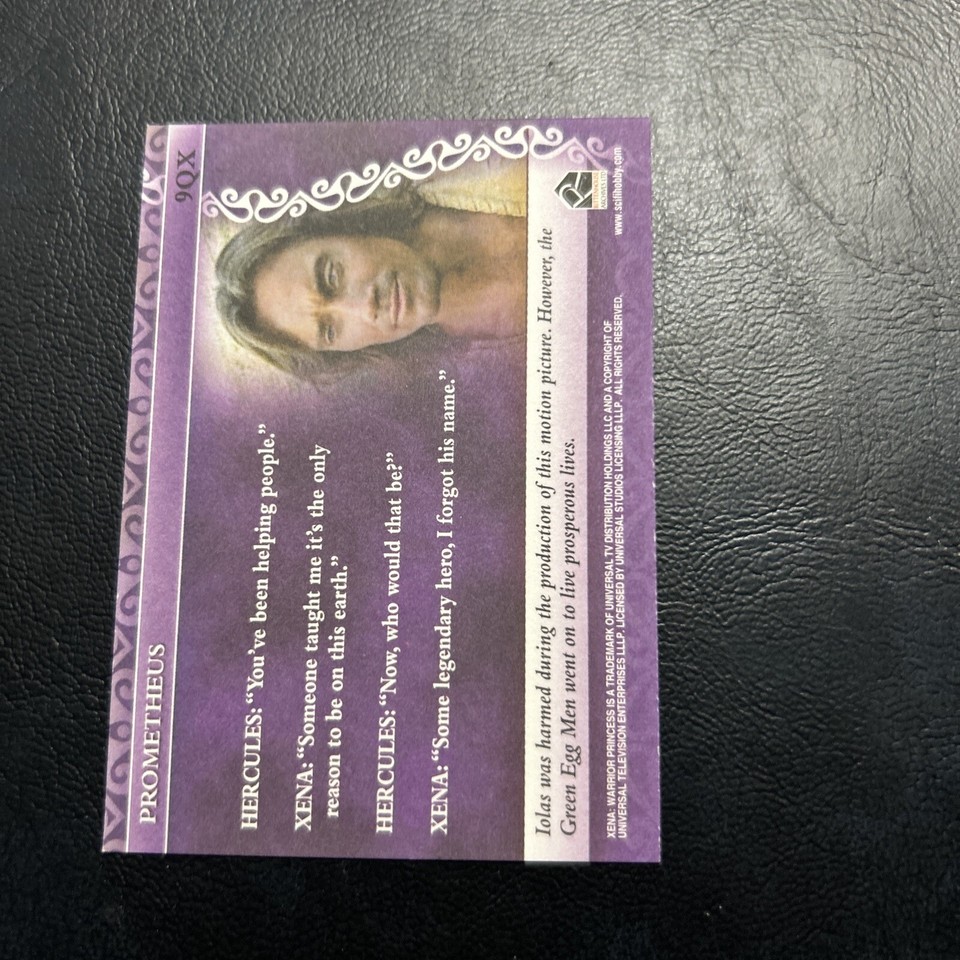 Jb99a Quotable Xena The Warrior Princess 2003 #9Qx Hercules Prometheus ...