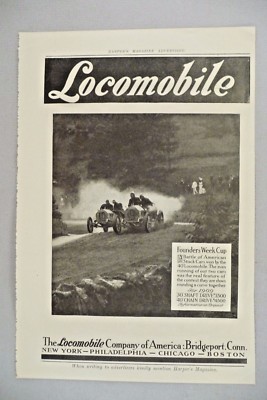 Locomobile "40" Car PRINT AD - 1909 ~~ Stock Cars racing, auto ...