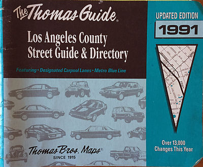 The Thomas Guide Los Angeles County Street and Guide Directory 1991 | eBay