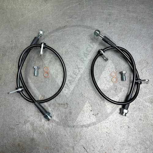 Black Stainless Steel Front Brake Line Replacement Kit For 88-91 Honda ...