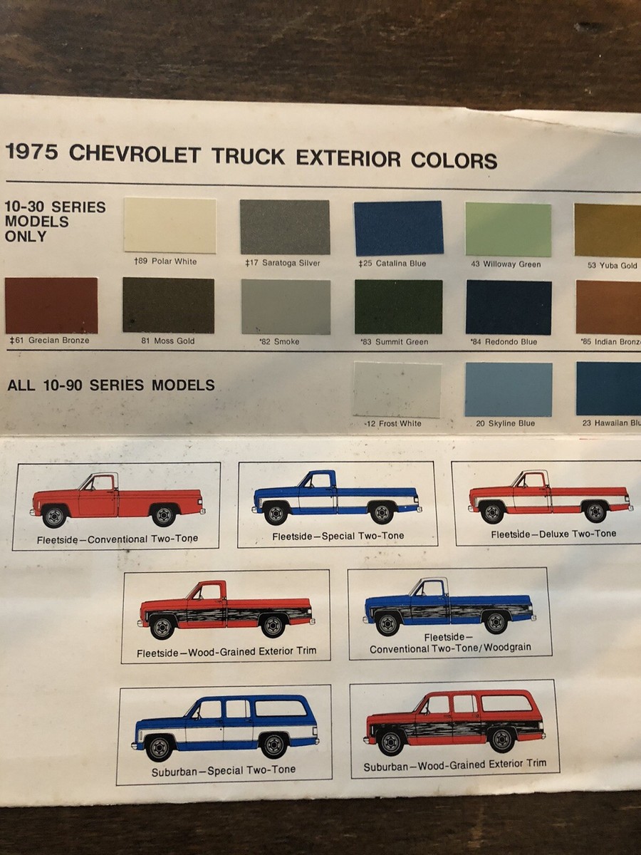 1975 Chevy Truck Paint Colors - Infoupdate.org