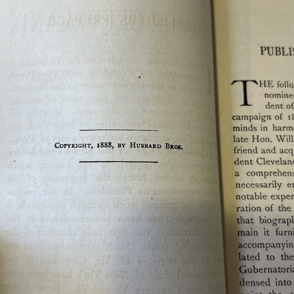1888 Life and Public Services of Grover Cleveland & Allen G. Thurman ...
