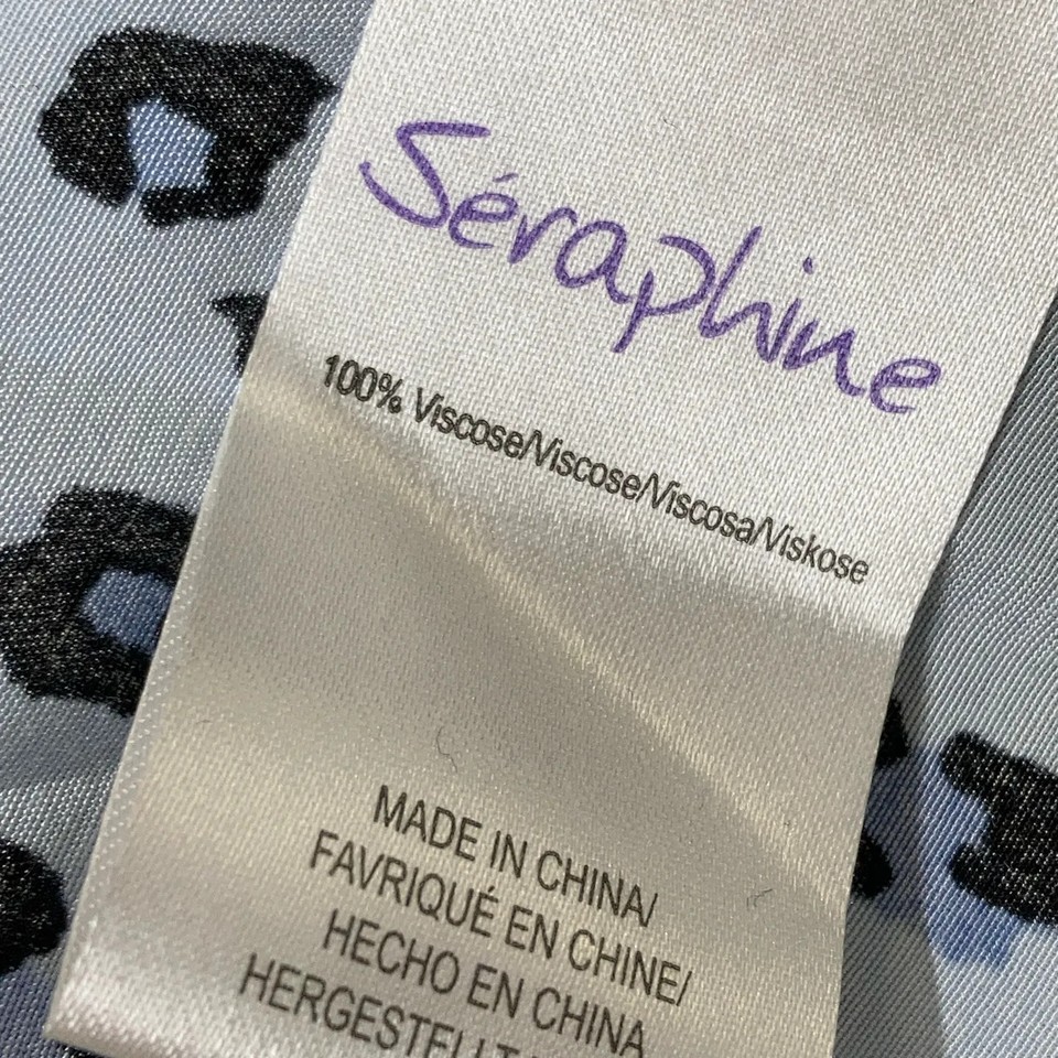Séraphine, Wickelkleid, Größe: 38, Blau/Schwarz, Viskose, Leopard ...