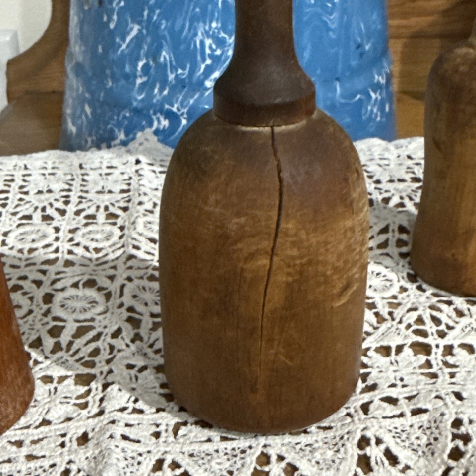 Antique VTG Lot 3 Primitive Wooden Pestle Herb Food Fruit Mill Masher ...