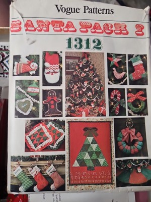 Vintage Sewing Pattern Vogue 1312 Santa Pack Christmas CUT | eBay