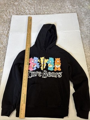 Womens Black Care Bears Hoodie Sweatshirt Friend Wish Cheer Grumpy Bear ...