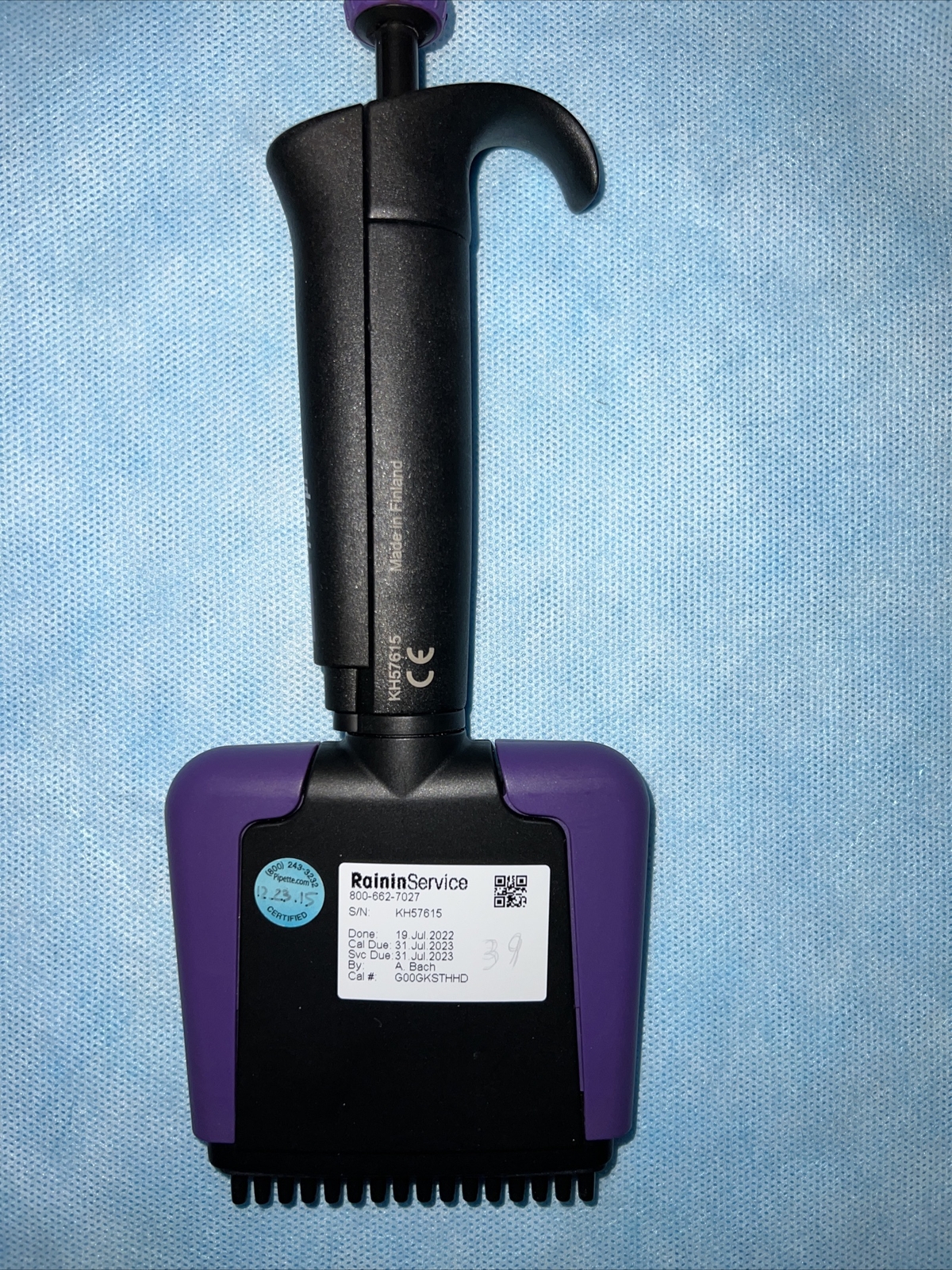 Thermo Scientific Finnpipette F2 16 multichannel Pipette 1-10 ul #39 ...