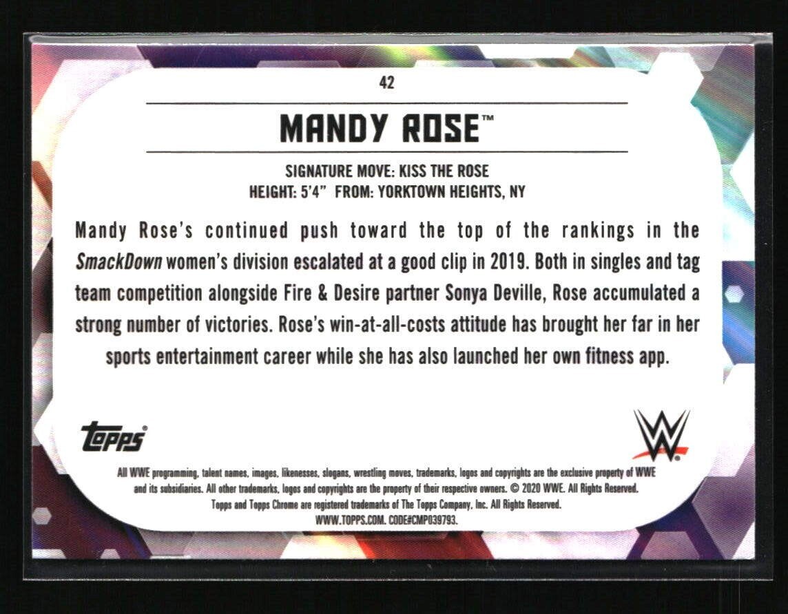 2020 Topps Chrome WWE Base Mandy Rose #42 | eBay