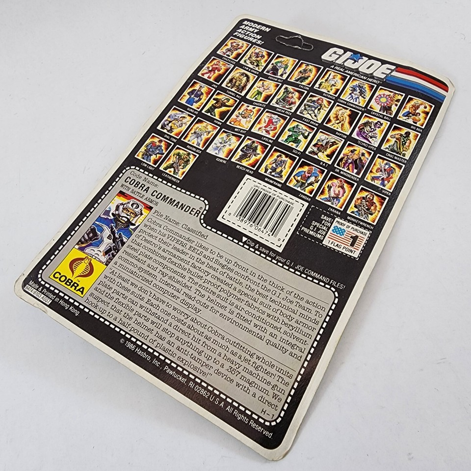 1987 COBRA COMMANDER BATTLE ARMOR GI JOE MOC VINTAGE FIGURE HASBRO ARAH ...