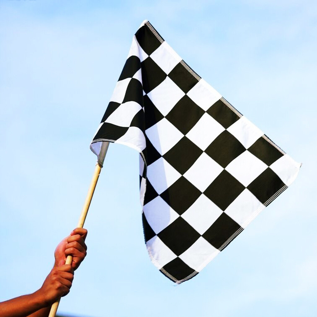 Schwarz Weiß Zielflagge 90x150cm Indoor Outdoor Racing Banner | eBay.de