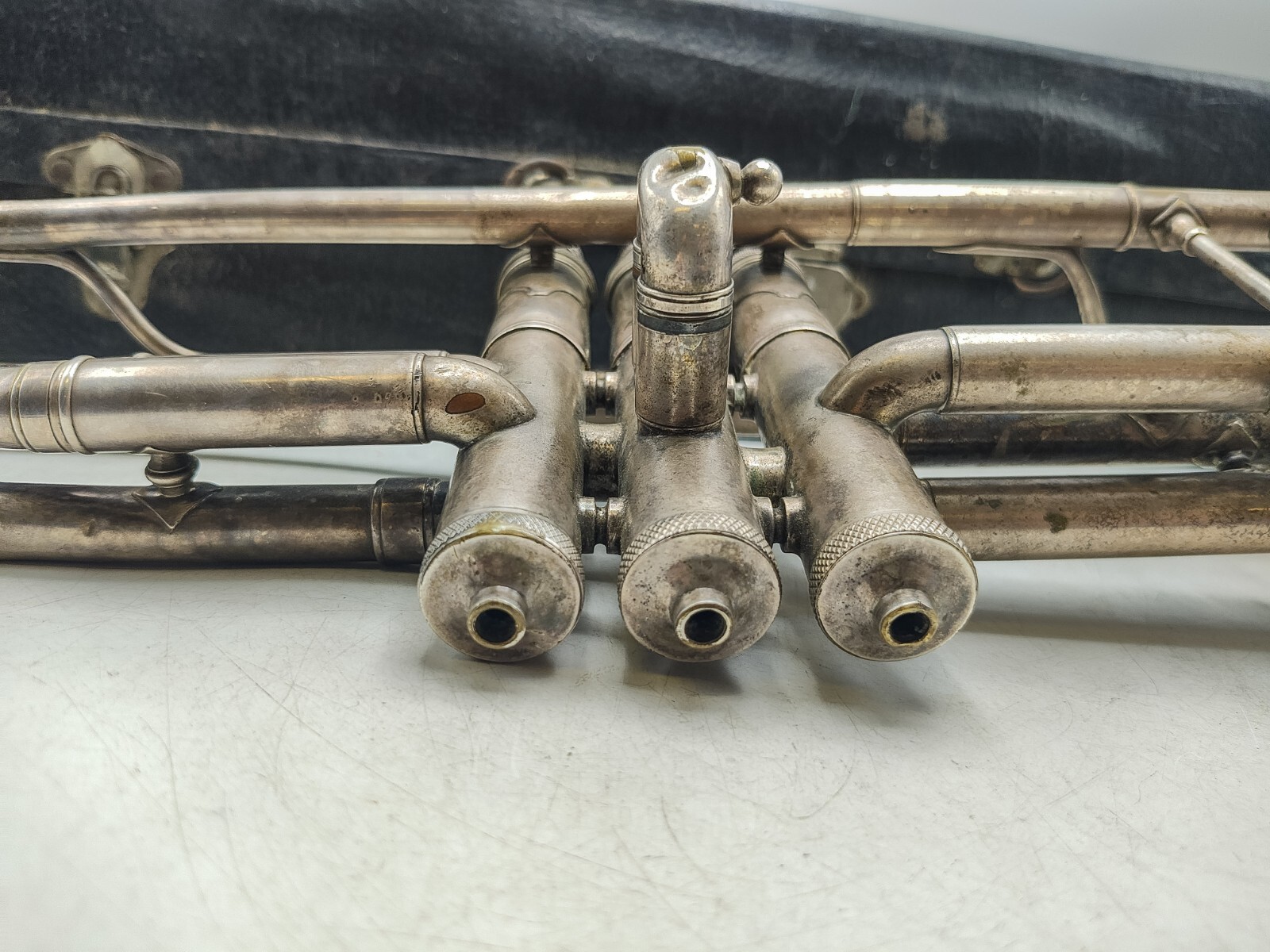 1917 - Buescher Grand Model 9 "Peashooter" Bb LP Trumpet w/ Mouthpiece ...