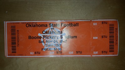 2017 OU Oklahoma Sooners vs OSU Collectible Ticket Stub | eBay