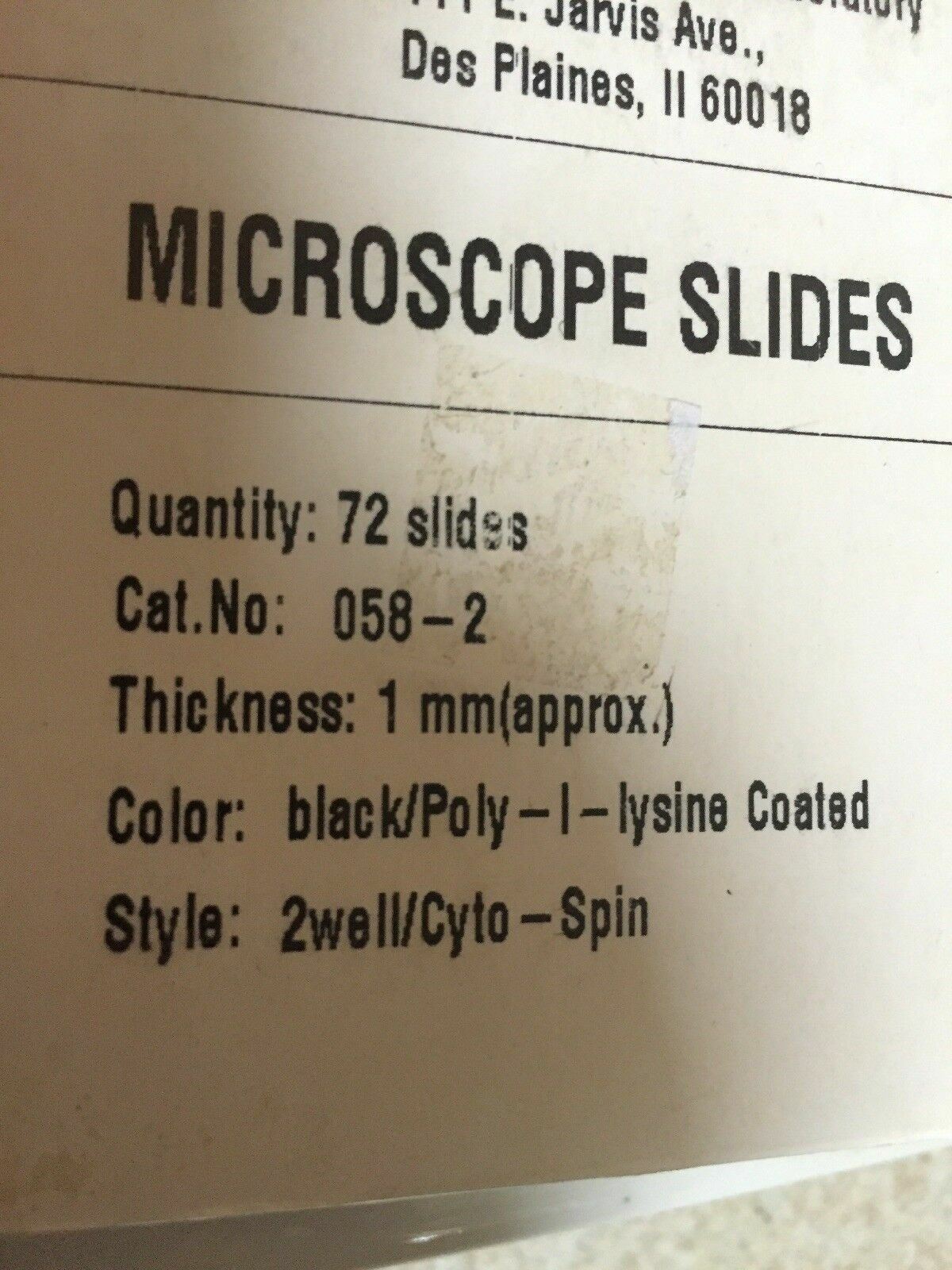 1 Lot Scientific Device Lab Microscope Slides Box of 72++ Cyto-spin Cat ...