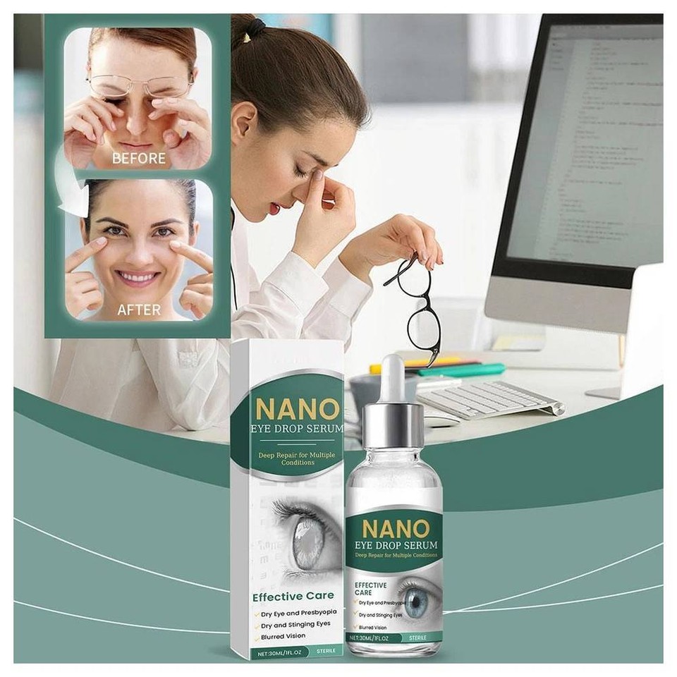 Nano Eye Drops Serum, Natural Nano Lubricant Eye Drops for Dry Eye ...