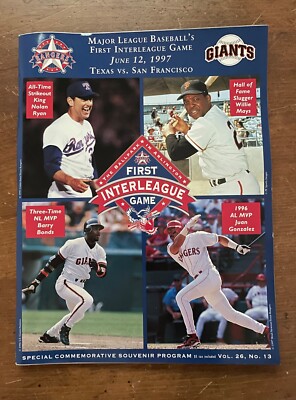 MLB's First Interleague Game June 12, 1997 Commemorative Program ...