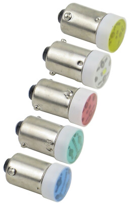 9mm B9S LED Bayonet Lamp Indicator Light 24V AC/DC Blue Green Red ...