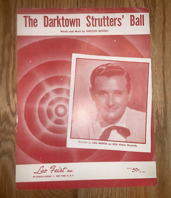 VINTAGE SHEET MUSIC -- THE DARK TOWN STRUTTERS' BALL -- FREE SHIPPING ...