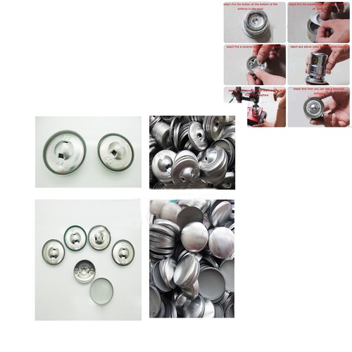 Round Metal Self Cover Buttons Professional Fabric Covered Button 1.6cm ...