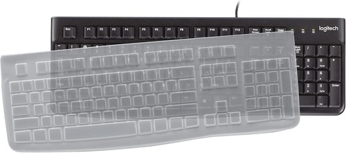 Logitech K120 Standard USB Keyboard with Silicone Protective Cover for ...