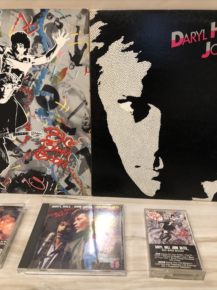 DARYL HALL & JOHN OATES Vinyl Cassette & CD LOT Private Eyes Big Bam ...