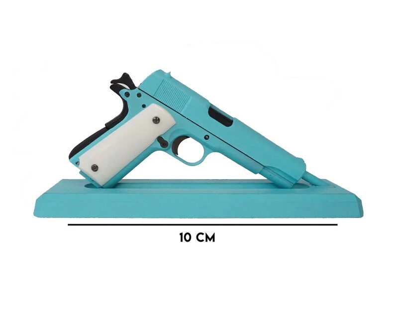 GoatGuns 1/2.5 Scale Die Cast 1911 Model Pistol Light Blue GOA1911-BLUE ...