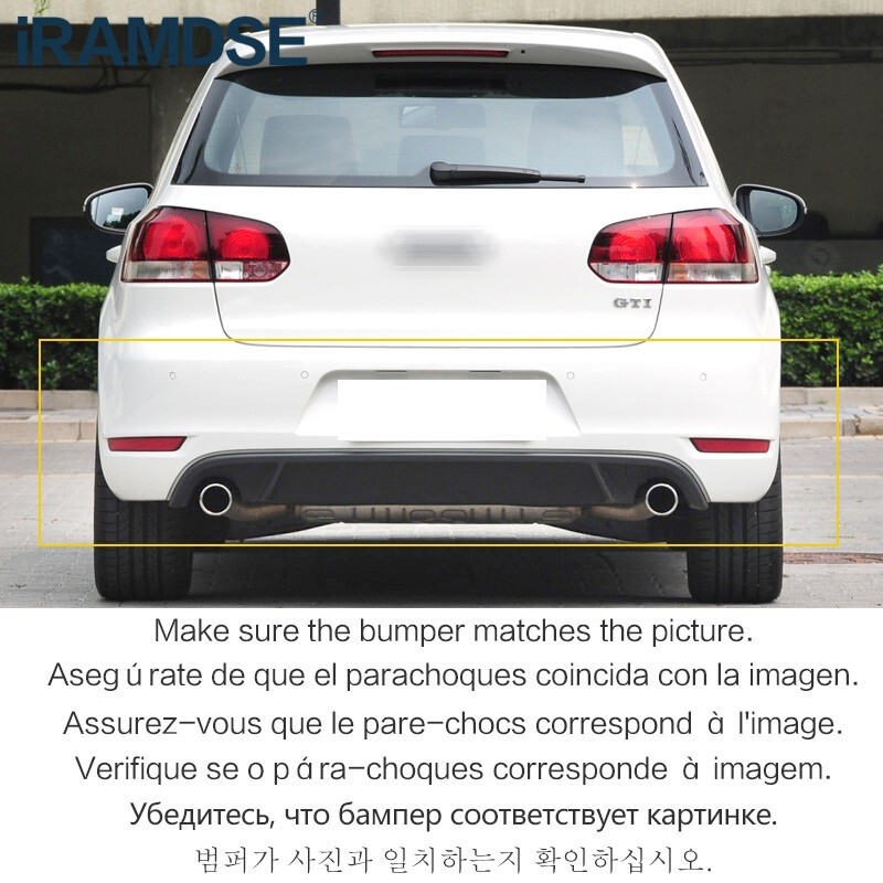 2008-2013 Volkswagen Golf MK6 GTI Rear Diffuser Bumper Car Body Kit ...