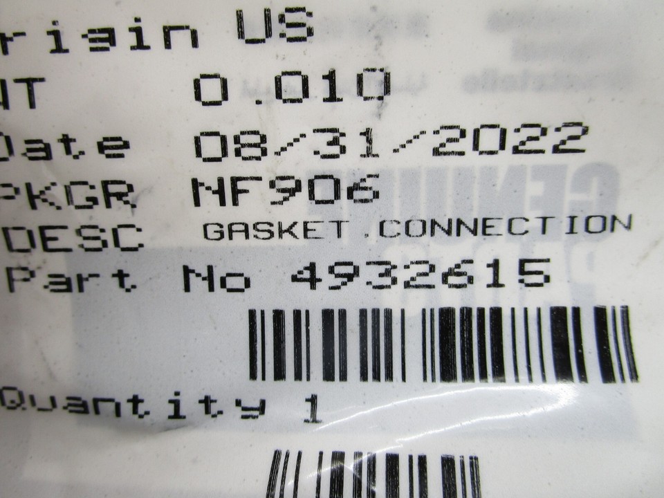 Cummins 4932615 Gasket EGR Crossover Pipe | eBay