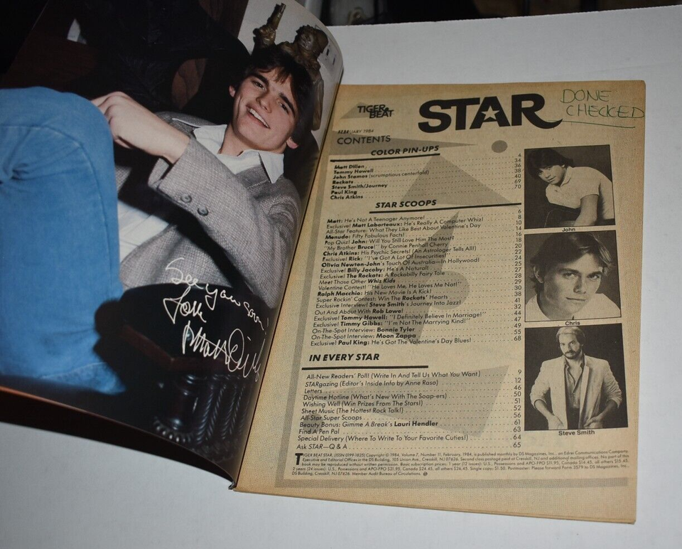 TIGER BEAT STAR Magazine Feb 1984 - Matt Dillon Menudo | eBay