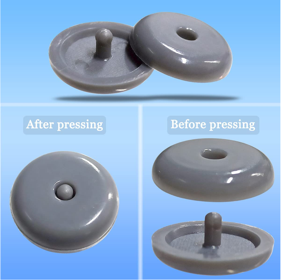 Gray Snap-On Seat Belt Buckle Button Stopper Kit Universal Fit Seatbelt ...