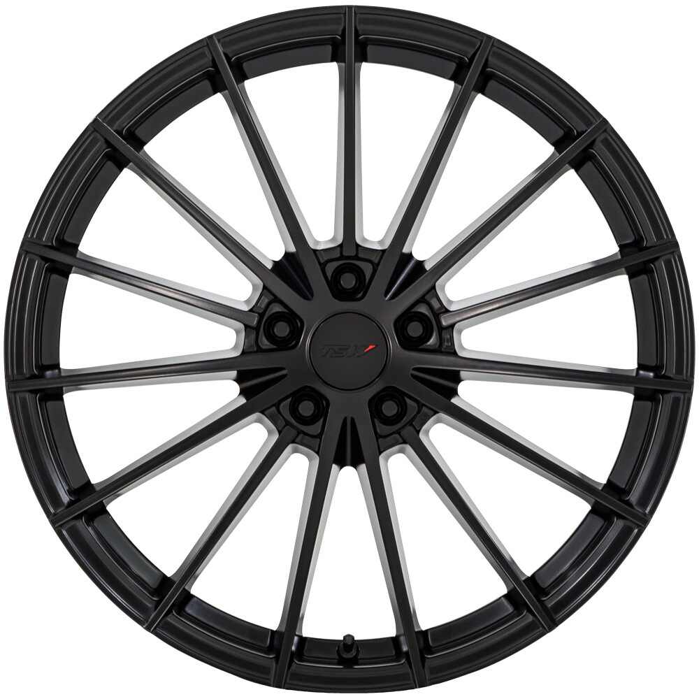 (Set of 4) TSW TW005 Goodwood 20x9 5x120 +27mm Matte Black Wheels Rims ...