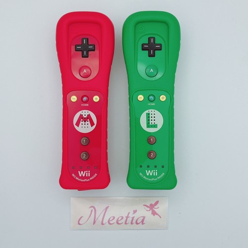 Nintendo Wii Remote Plus Controller Set Mario Red & Luigi Green Japan ...