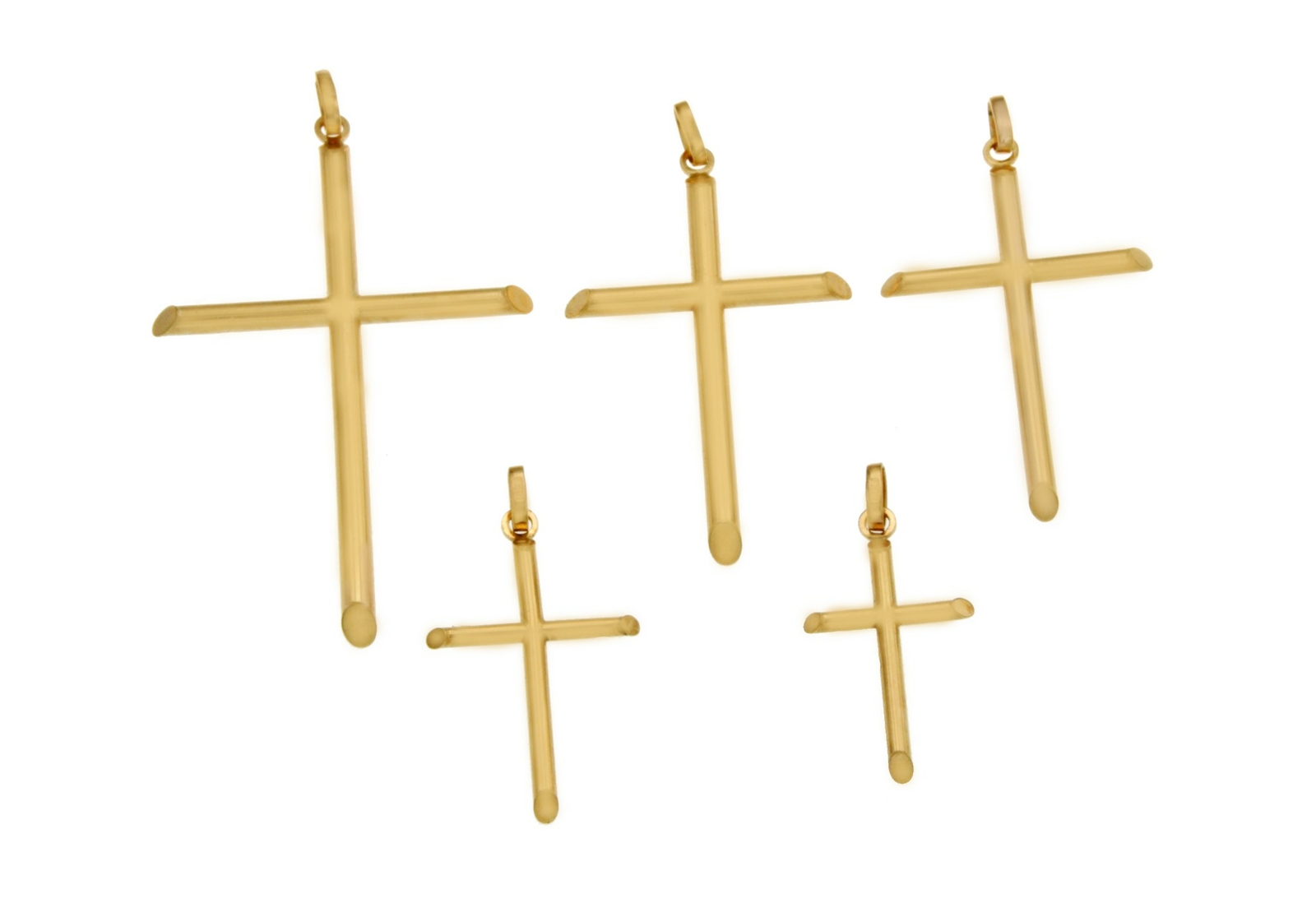 Solid 14k Yellow Gold 68,54,50,39,33 mm Height Cross Pendant »G17 | eBay
