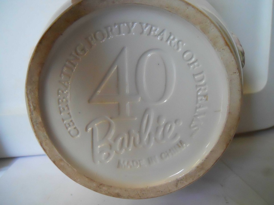 Barbie FLOWER POT Celebrating 40 Years of Dreams Ceramic 4 3/4" x 7 ...