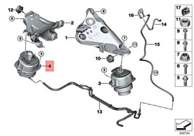 For BMW Genuine Engine Mount Right 22116853104 | eBay