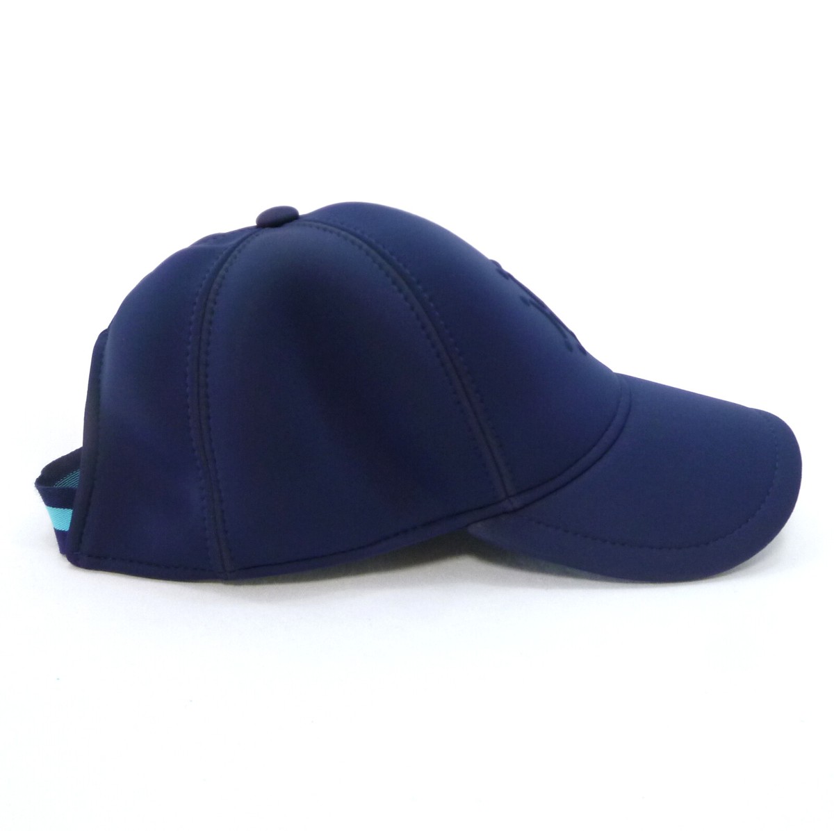 Authentic HERMES Logo Cap Size 56cm Hat Blue Nylon #36632758 Authentic HERMES Logo Cap Size 56cm Hat Blue Nylon #36632758