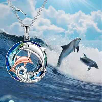 Rainbow Mystical Fire Topaz 925 Sterling Silver Charms Dolphin Pendant ...