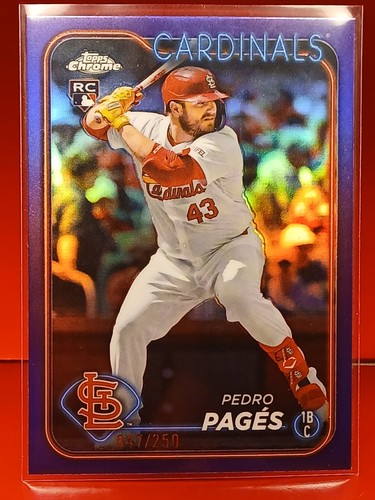 2024 Topps Chrome Update Series - Pedro Pages #USC29 Purple Refractor ...