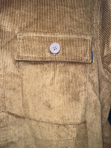 Valor Collective Jacket Mens Medium Brown 100% Cotton Corduroy Long ...