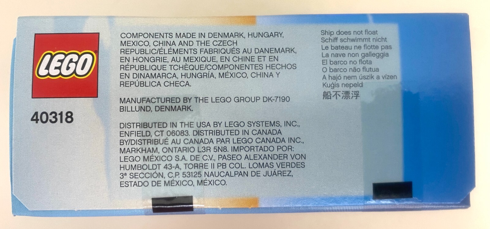 LEGO 40318 MSC Cruise Ship Exclusive Set NEW sealed Box | eBay