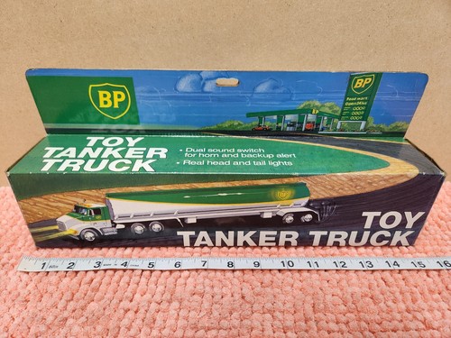 VINTAGE BP Toy Tanker Truck w/ Lights & Sound BP Toy Tanker Semi Truck ...