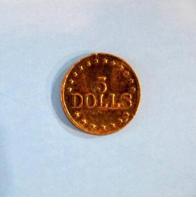 5 DOLLS California Gold Rush 5 Dollar Coin Replica J.S.O. Ormsby Metal ...