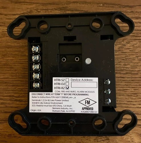SIEMENS HTRI-RZ INTEL INTERFACE W/RELAY P/N: 1P S54322-F12-A1 Fire ...